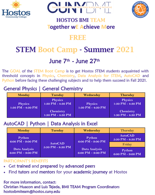 BMI Summer STEM Boot Camp - Hostos Community College